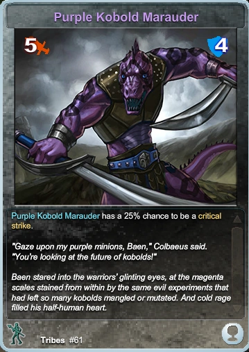 Purple Kobold Marauder | Clash of the Dragons Wiki | Fandom