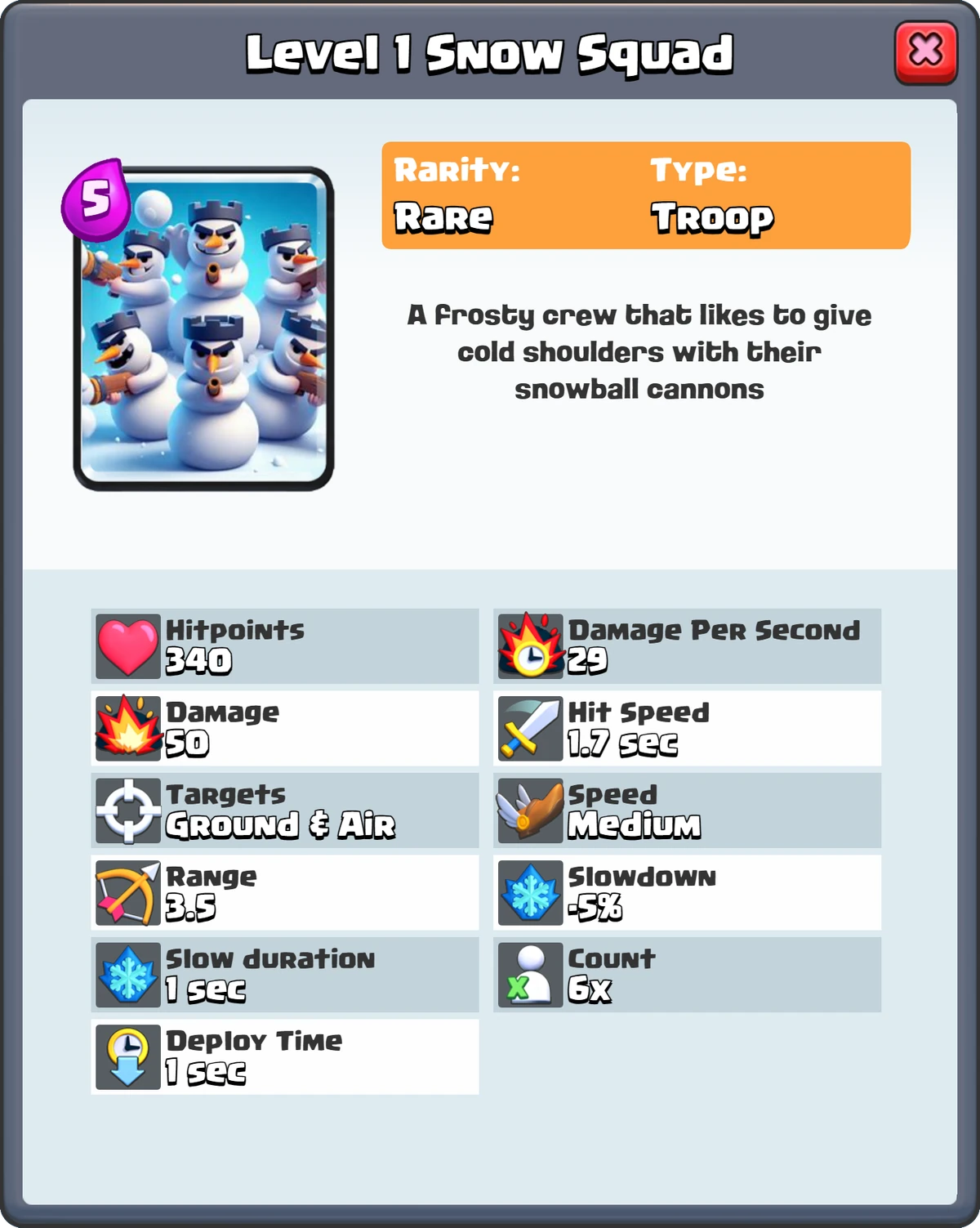 User blog:Xproxwarrior33x/Snow Squad | Clash Royale Wiki | Fandom