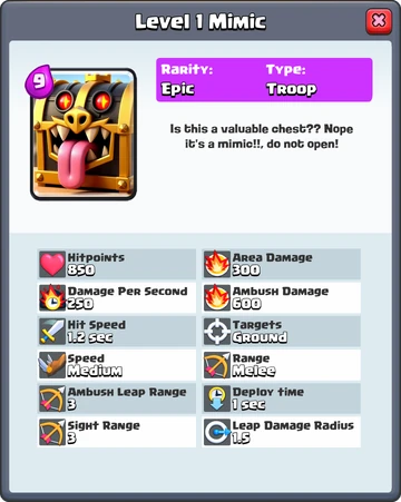 User blog:Xproxwarrior33x/Mimic | Clash Royale Wiki | Fandom
