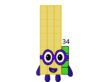 Thirty-Four | Classic Numberblocks Wiki | Fandom