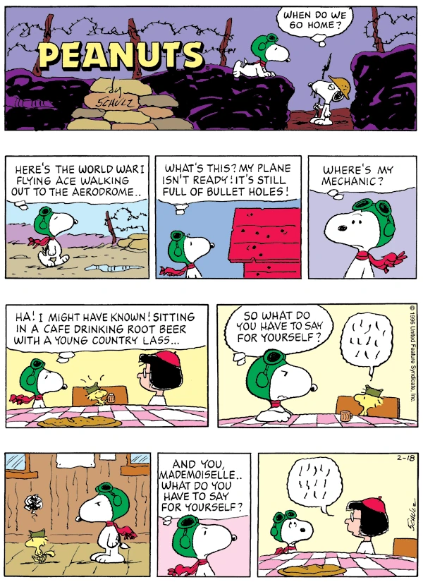February 18 | Classic Peanuts Comic Strips Wiki | Fandom