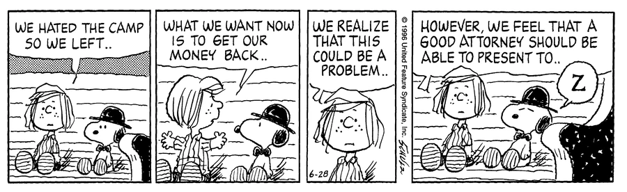 June 28 | Classic Peanuts Comic Strips Wiki | Fandom