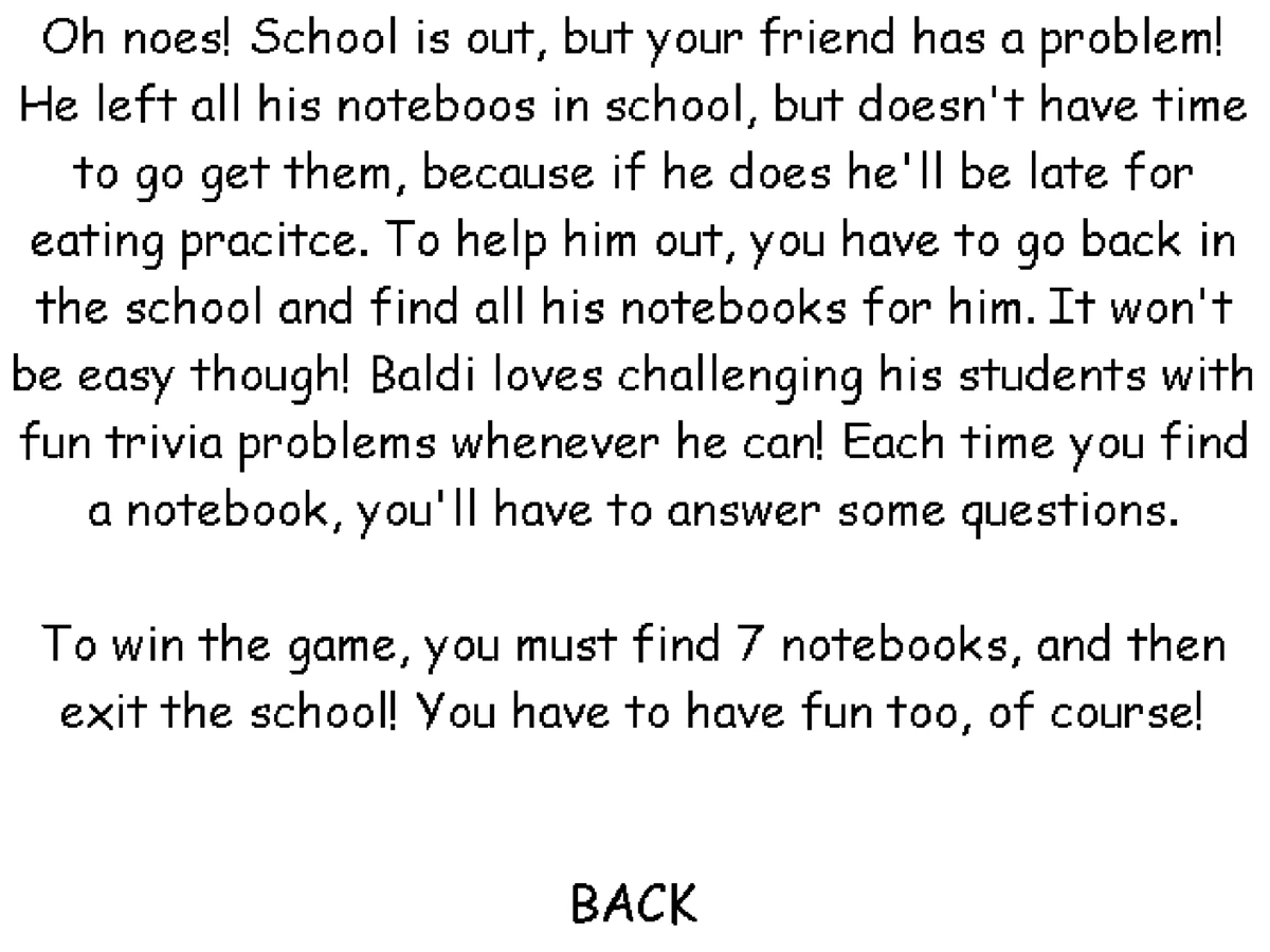 Baldi's Basics in Education and Learning Classic | Baldis Basics ...