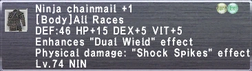 Ninja Chainmail Plus 1 | Classic FFXI community | Fandom