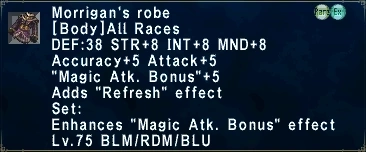 Morrigan's Robe | Classic FFXI community | Fandom