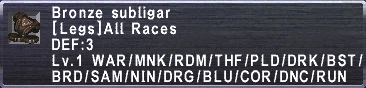 Bronze Subligar | Classic FFXI community | Fandom