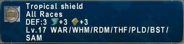 Tropical Shield | Classic FFXI community | Fandom