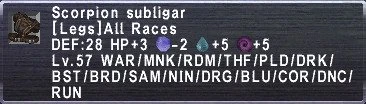 Scorpion Subligar | Classic FFXI community | Fandom