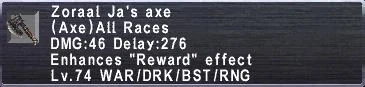 Zoraal Ja's Axe | Classic FFXI community | Fandom
