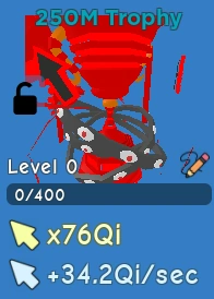 250M Trophy | Clicker Simulator Wiki | Fandom