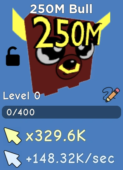 250M Bull | Clicker Simulator Wiki | Fandom