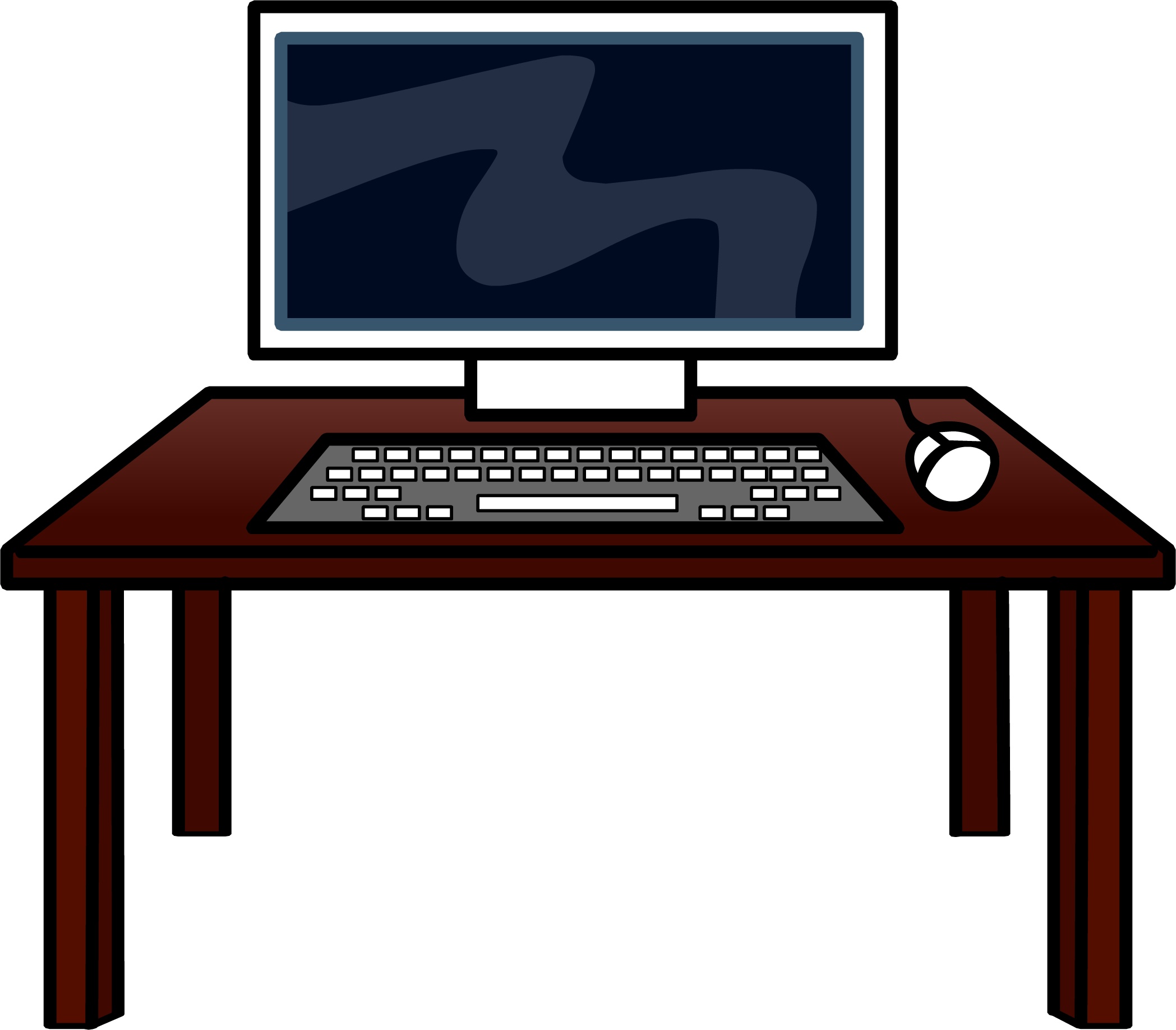 Computer Desk Clipart