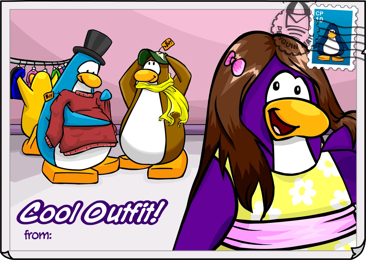 Cool Outfit Postcard | Club Penguin Rewritten Wiki | Fandom