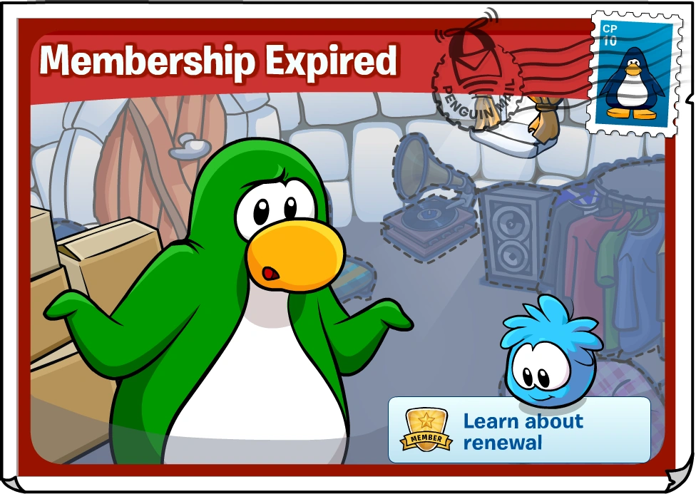 Membership Expired Postcard | Club Penguin Rewritten Wiki | Fandom