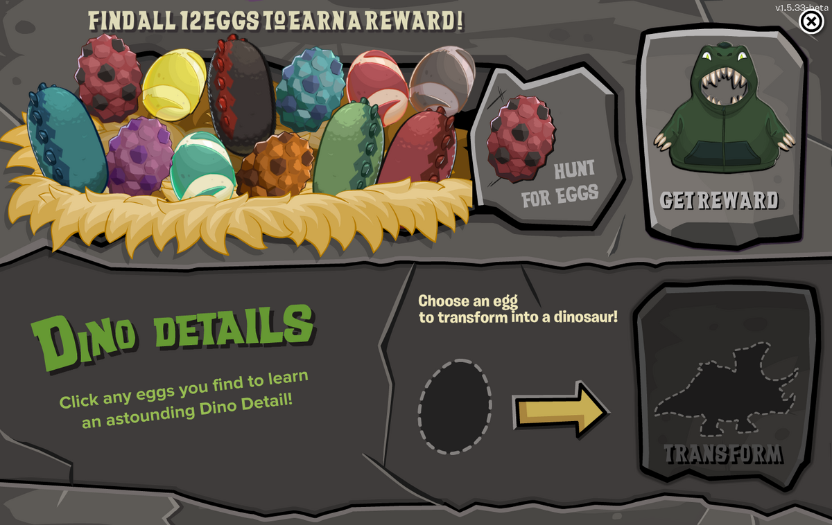 Prehistoric Party Interface Club Penguin Rewritten Wiki Fandom