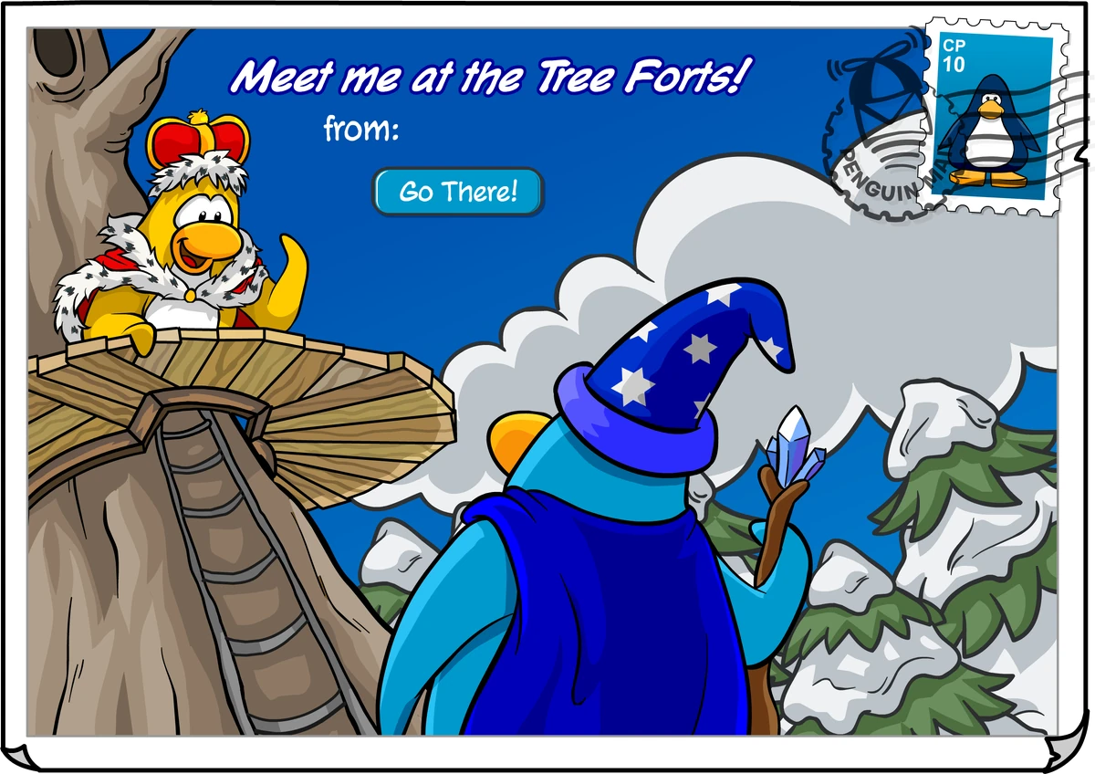 Tree Forts Postcard | Club Penguin Rewritten Wiki | Fandom
