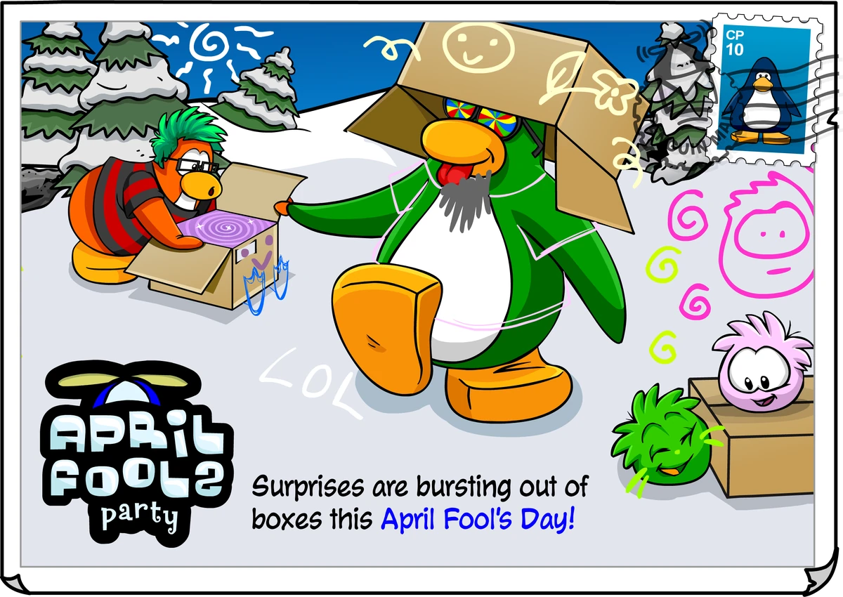 April Fools Postcard | Club Penguin Rewritten Wiki | Fandom