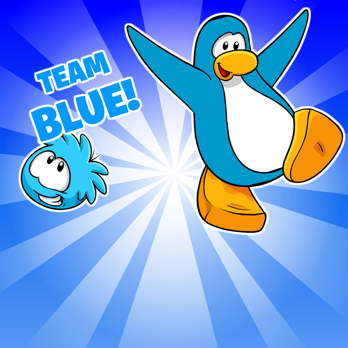 Go Blue Background | Club Penguin Rewritten Wiki | Fandom