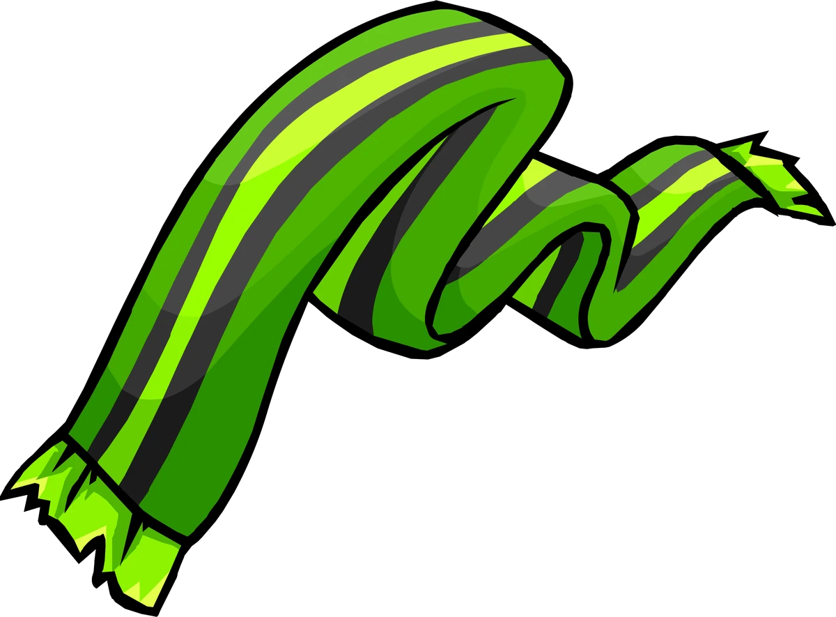 Green Trendy Scarf | Club Penguin Rewritten Wiki | Fandom