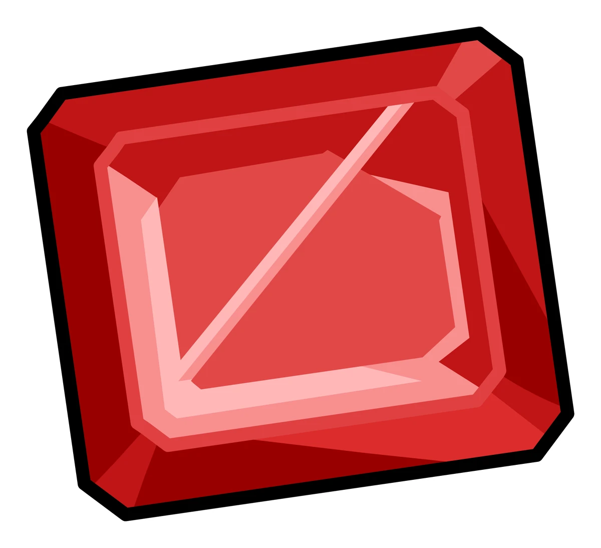 Square Ruby Pin | Club Penguin Rewritten Wiki | Fandom