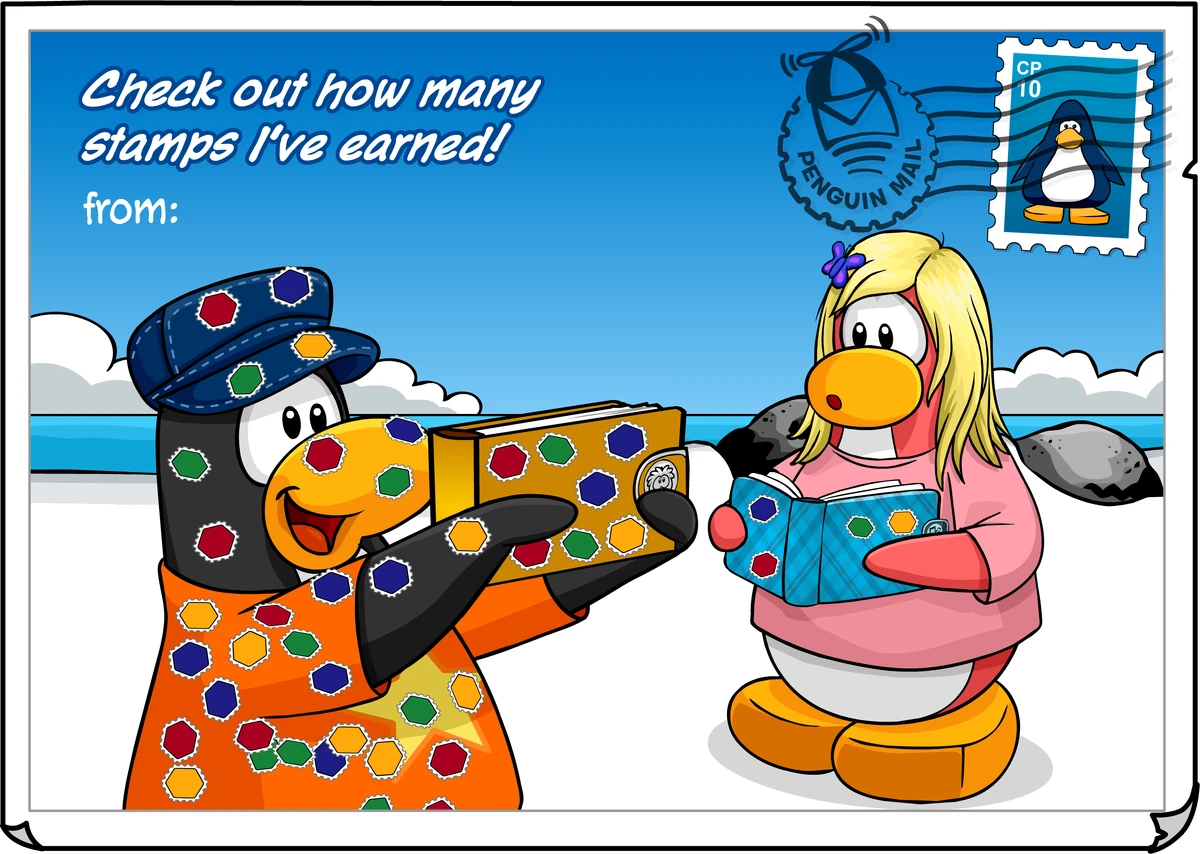 Check Out My Stampbook Postcard | Club Penguin Rewritten Wiki | Fandom