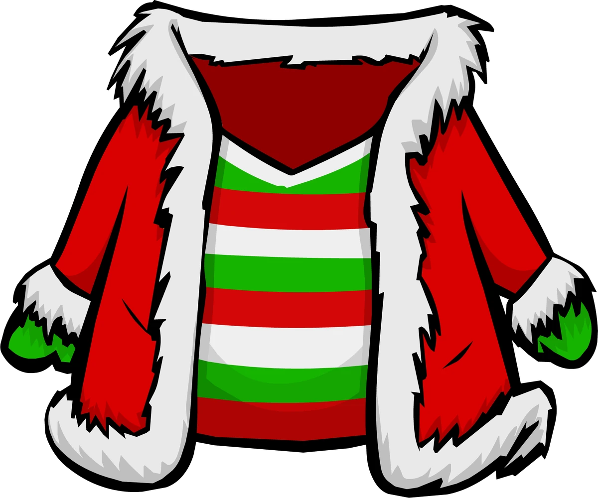 Red Candycane Suede Jacket | Club Penguin Rewritten Wiki | Fandom