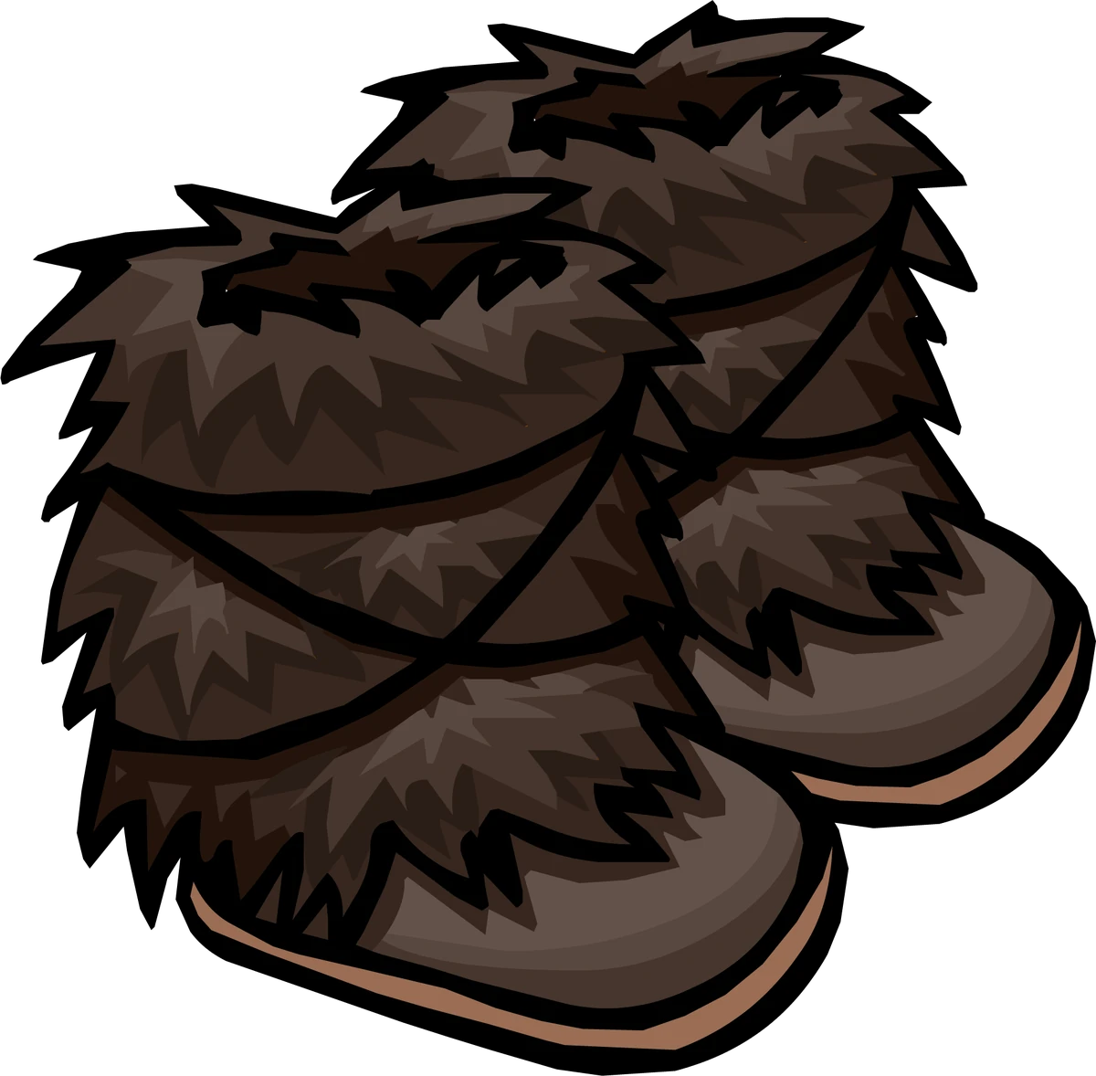 Dark Brown Fuzzy Boots | Club Penguin Rewritten Wiki | Fandom
