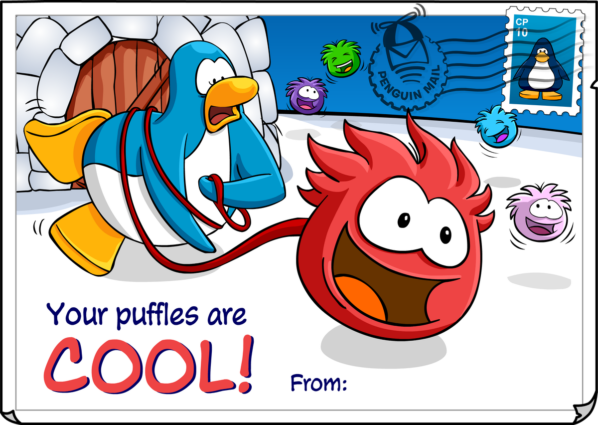 Cool Puffles Postcard Club Penguin Rewritten Wiki Fandom