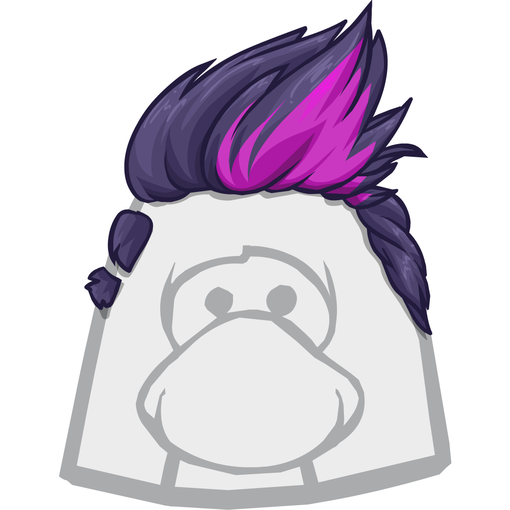 Unnamed Pink And Black Wig Club Penguin Rumors Wikia Fandom