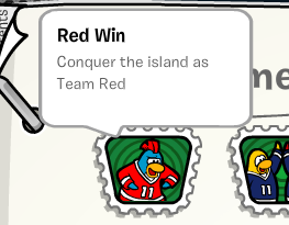 Red Win stamp | Club Penguin Wiki | Fandom