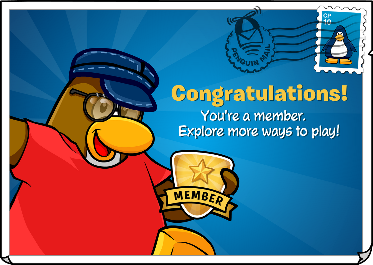 Membership Badge postcard | Club Penguin Wiki | Fandom