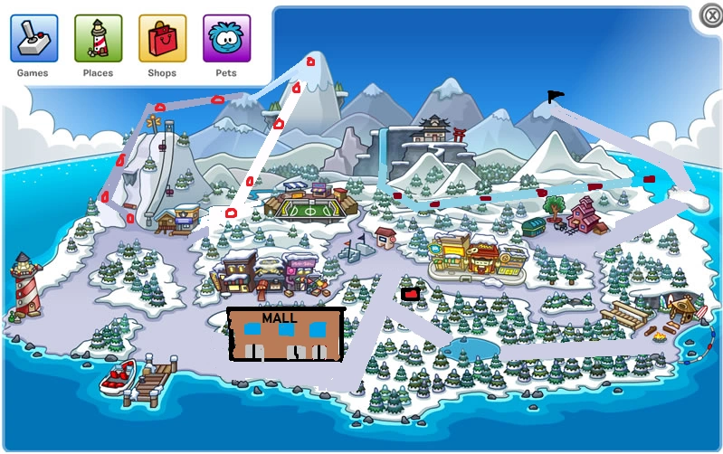User blog:LegoMinifigure/My CP Map | Club Penguin Wiki | Fandom