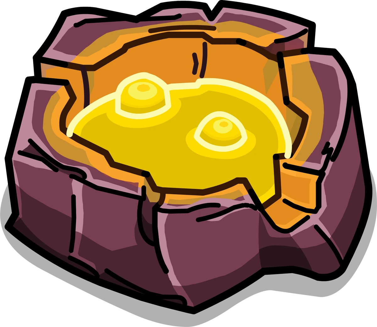 Golden Lava Puddle | Club Penguin Wiki | Fandom