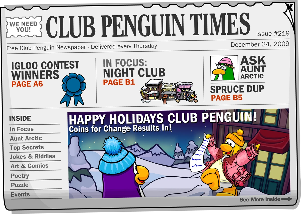 Club Penguin Times/Issue 219 | Club Penguin Wiki | Fandom