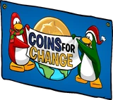 Coins For Change Banner | Club Penguin Wiki | Fandom