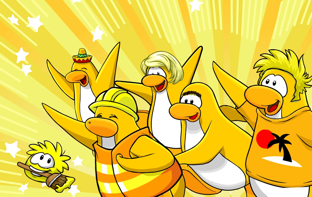 Go Yellow! postcard | Club Penguin Wiki | Fandom
