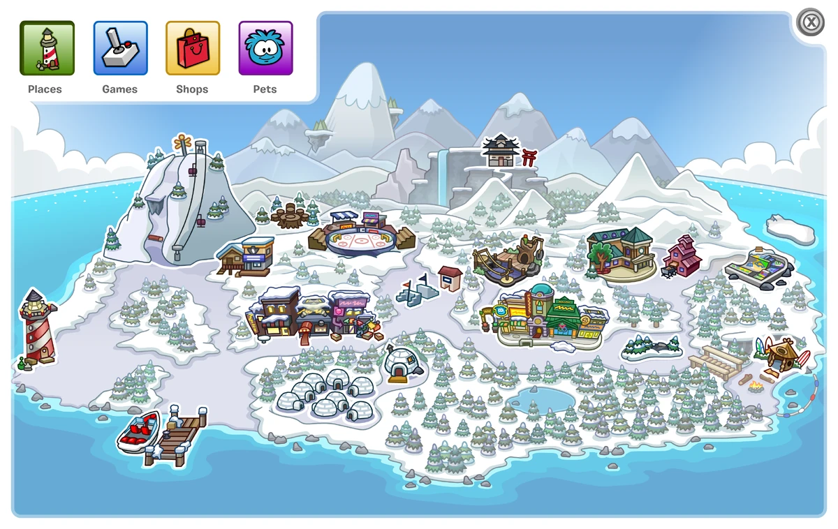 Map | Club Penguin Wiki | Fandom