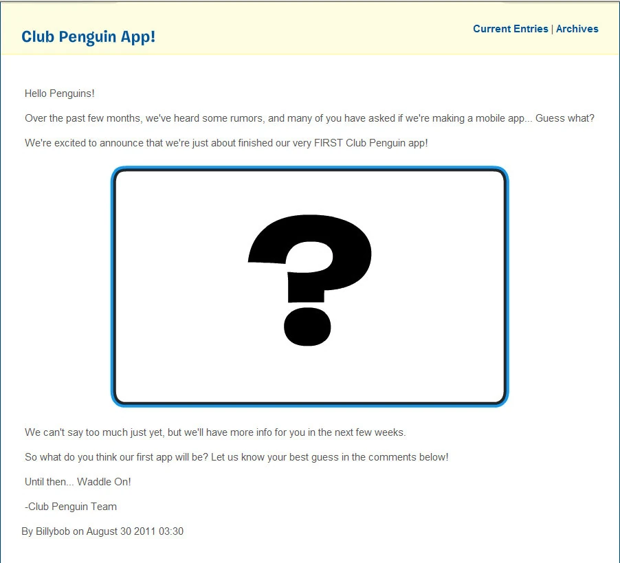 User blog:Penguin-Pal/Club Penguin App Announcement!!! | Club Penguin ...