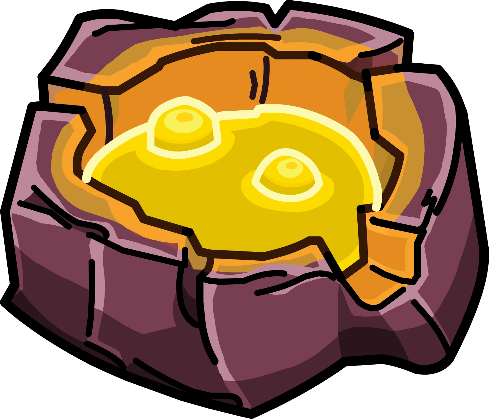 Golden Lava Puddle | Club Penguin Wiki | Fandom