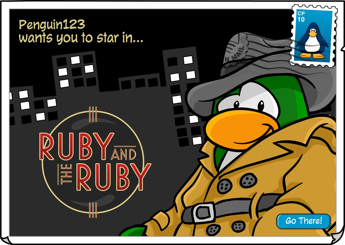 Ruby and the Ruby postcard | Club Penguin Wiki | Fandom