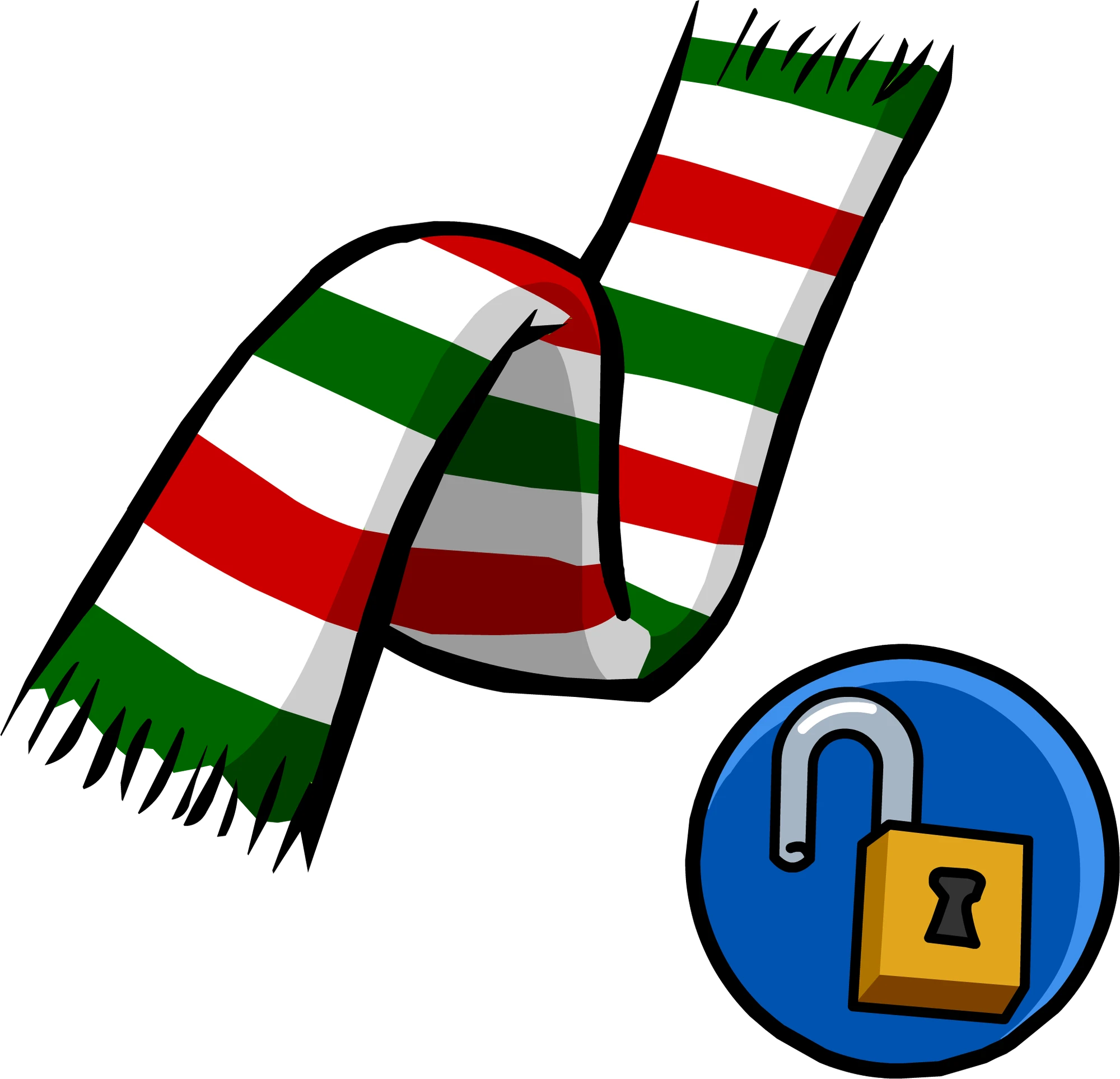 Candycane Scarf | Club Penguin Wiki | Fandom