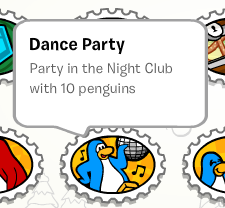 Dance Party stamp | Club Penguin Wiki | Fandom