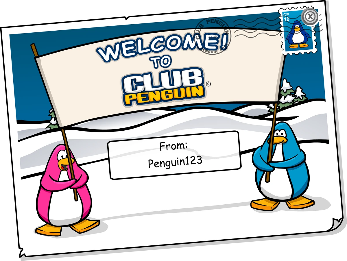 Welcome 1 postcard | Club Penguin Wiki | Fandom