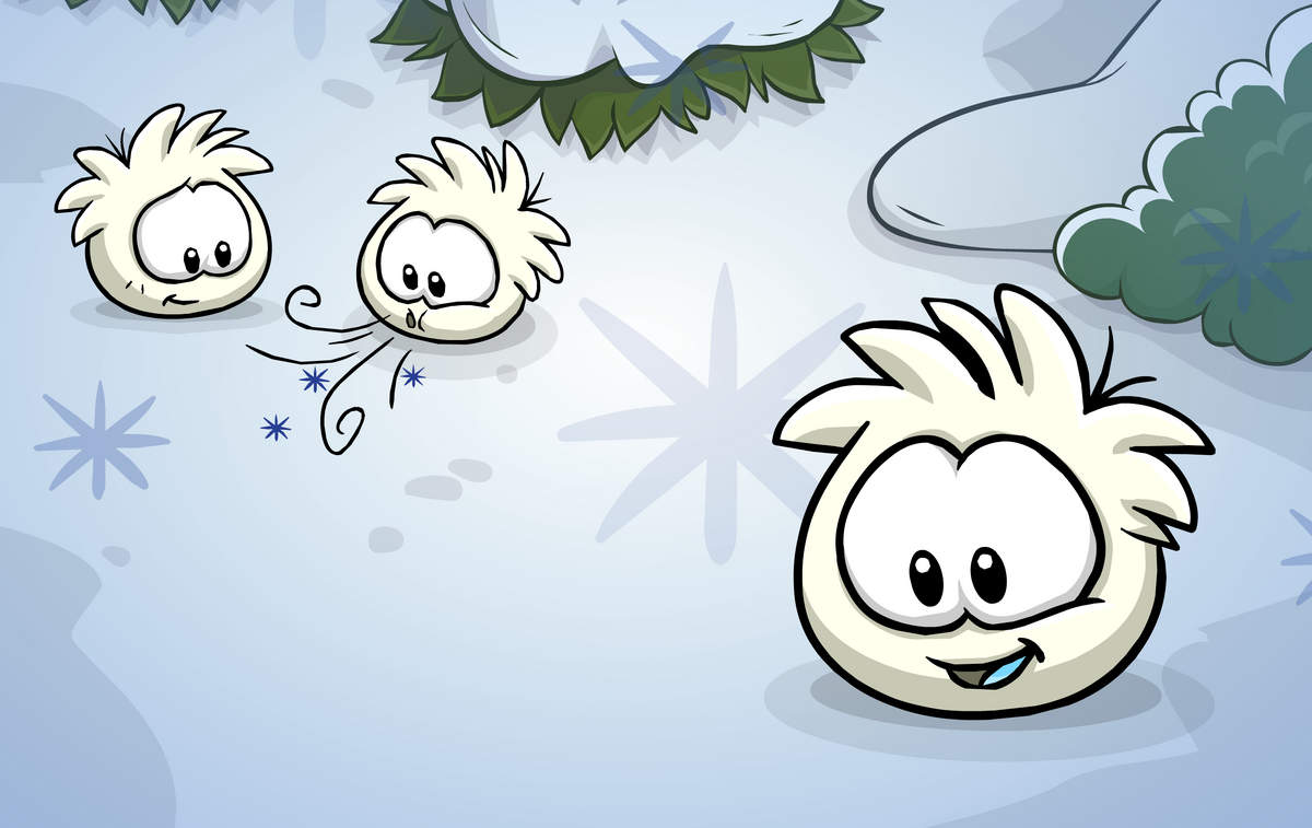 White Puffle Postcard Club Penguin Wiki Fandom
