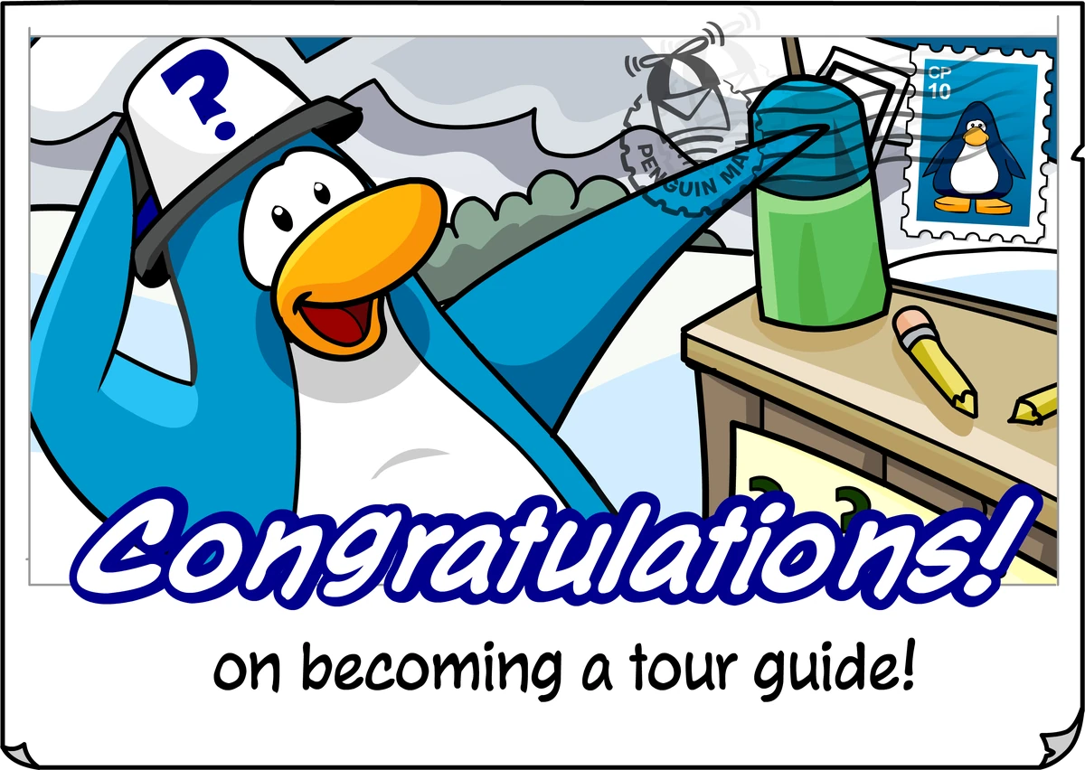 Congrats Tour Guide postcard | Club Penguin Wiki | Fandom
