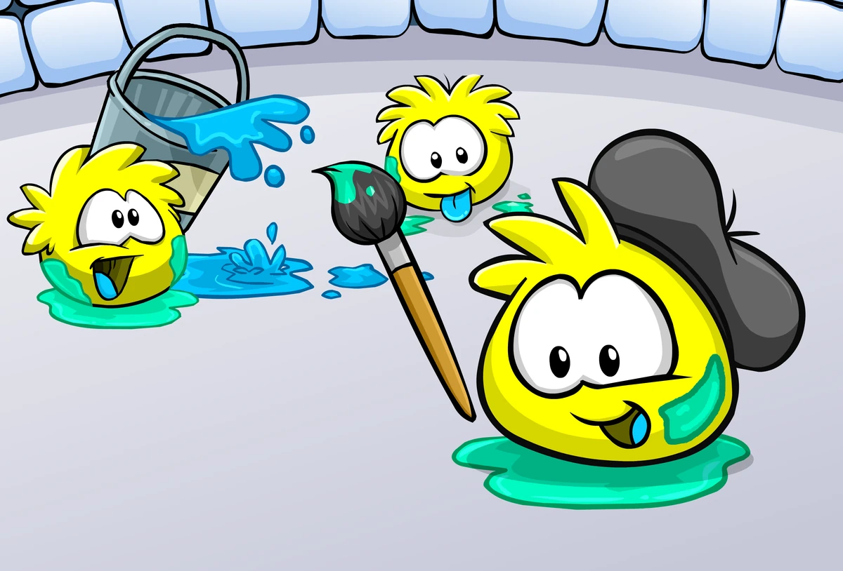 Yellow Puffle postcard | Club Penguin Wiki | Fandom