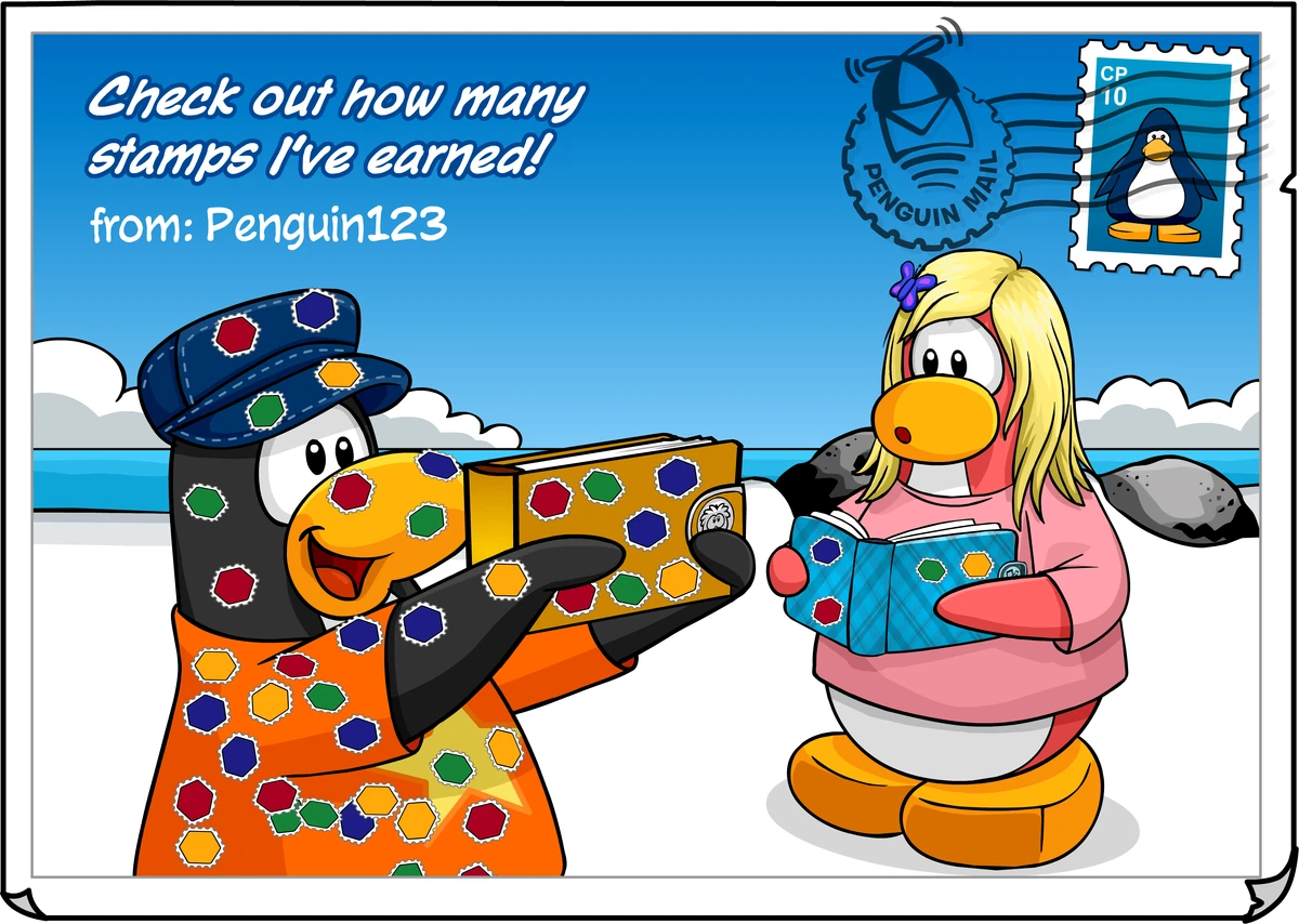My Stamp Book postcard | Club Penguin Wiki | Fandom