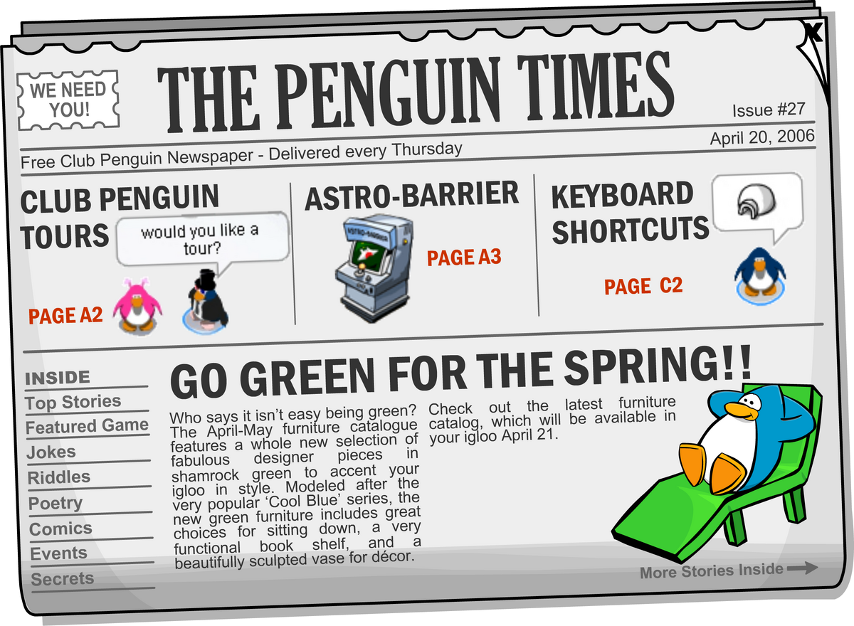 Club Penguin Times/Issue 27 | Club Penguin Wiki | Fandom Club Penguin Times/Issue 27 | Club Penguin Wiki | Fandom