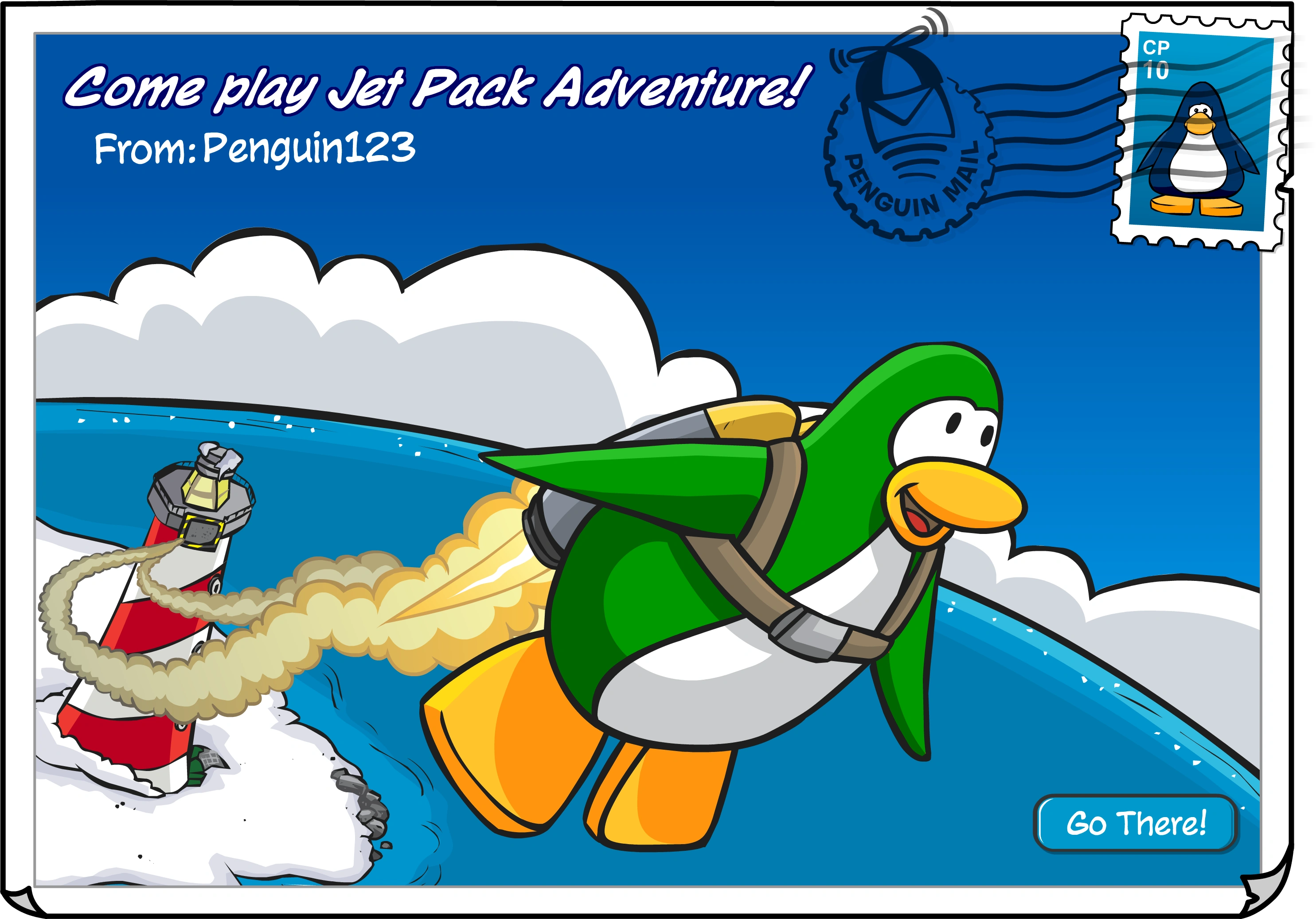 Jet Pack postcard | Club Penguin Wiki | Fandom