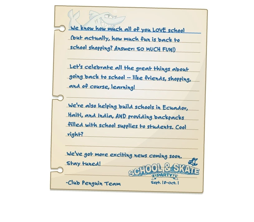 School & Skate Party | Club Penguin Wiki | Fandom